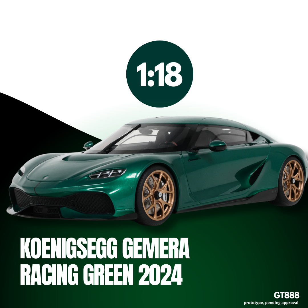 Koenigsegg Gemera Racing Green 2024 1/18 GT SPIRIT GT888 – MaMiniature.fr