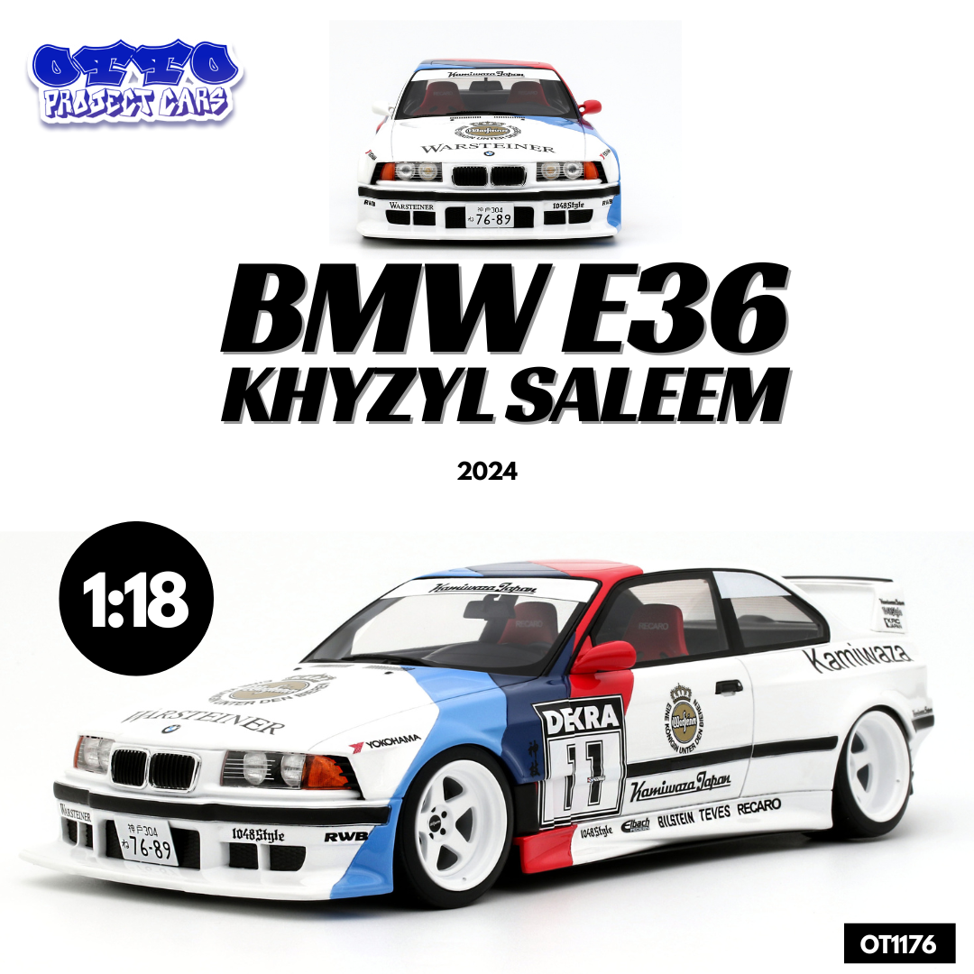 [ Pré-commande ] BMW E36 Khyzyl Saleem White 2024 1/18 OTTOMOBILE OT11 ...