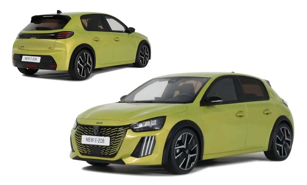 Peugeot E-208 GT Jaune Agueda 2024 1/18 OTTOMOBILE OT1164 – MaMiniature.fr
