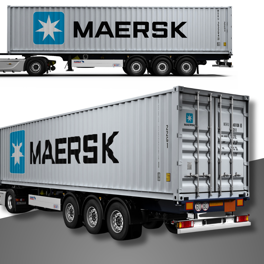 Remorque Container Trailer Maersk Grey 1/24 SOLIDO S2400505 ...
